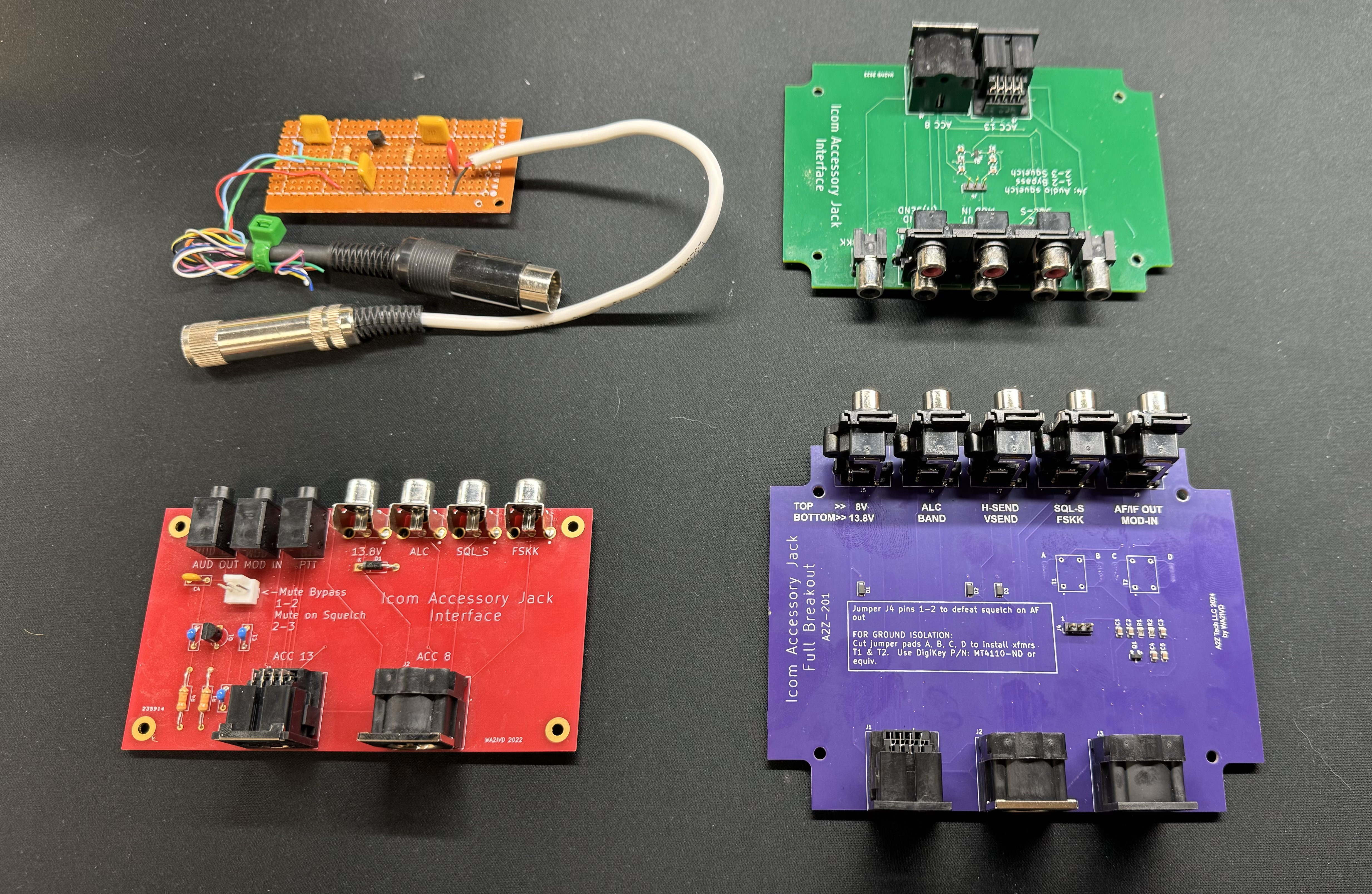 Icom Accessory Connector Breakout Board – A-2-Z Tech
